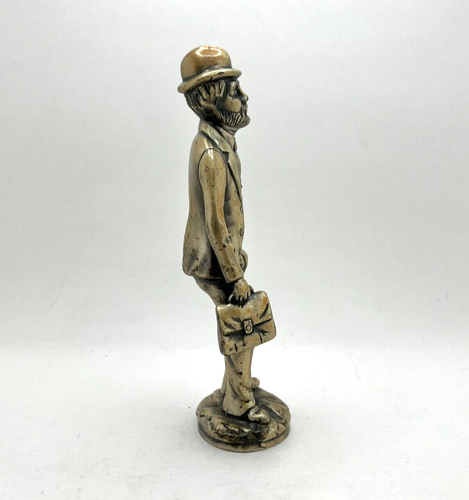 Solid Brass Figurine Old Man 1900s Businessman 7" Tall Peltro Italy? | eBay