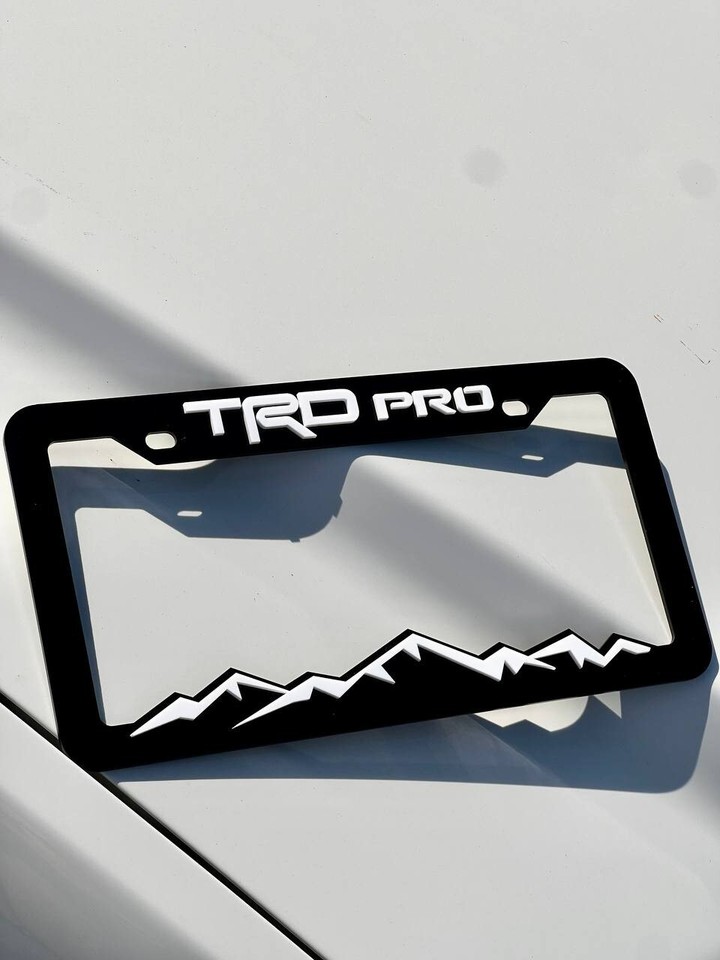 TRD PRO LICENSE PLATE FRAME TOYOTA ACCESSORY FRONT REAR TAG HOLDER ...