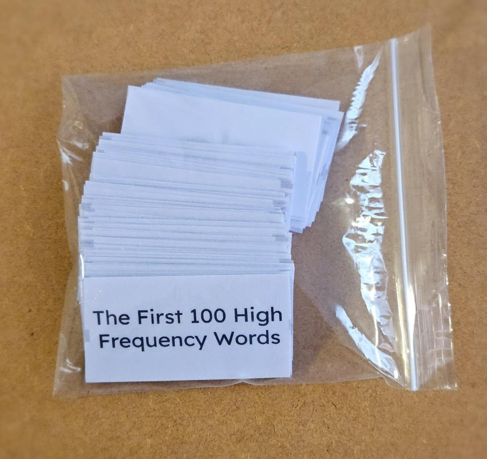 100 High Frequency Words LARGE Flash Cards - Children Learning ...