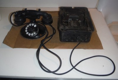 ANTIQUE/VINTAGE WESTERN ELECTRIC 202 D1 DESK TELEPHONE,ROTARY DIAL,E1 ...