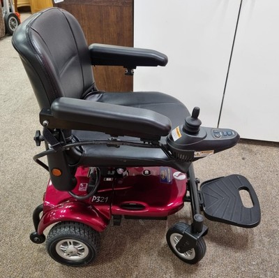 Rascal P321 4mph Class 2 Pavement Electric Powered Wheelchair In Red ...