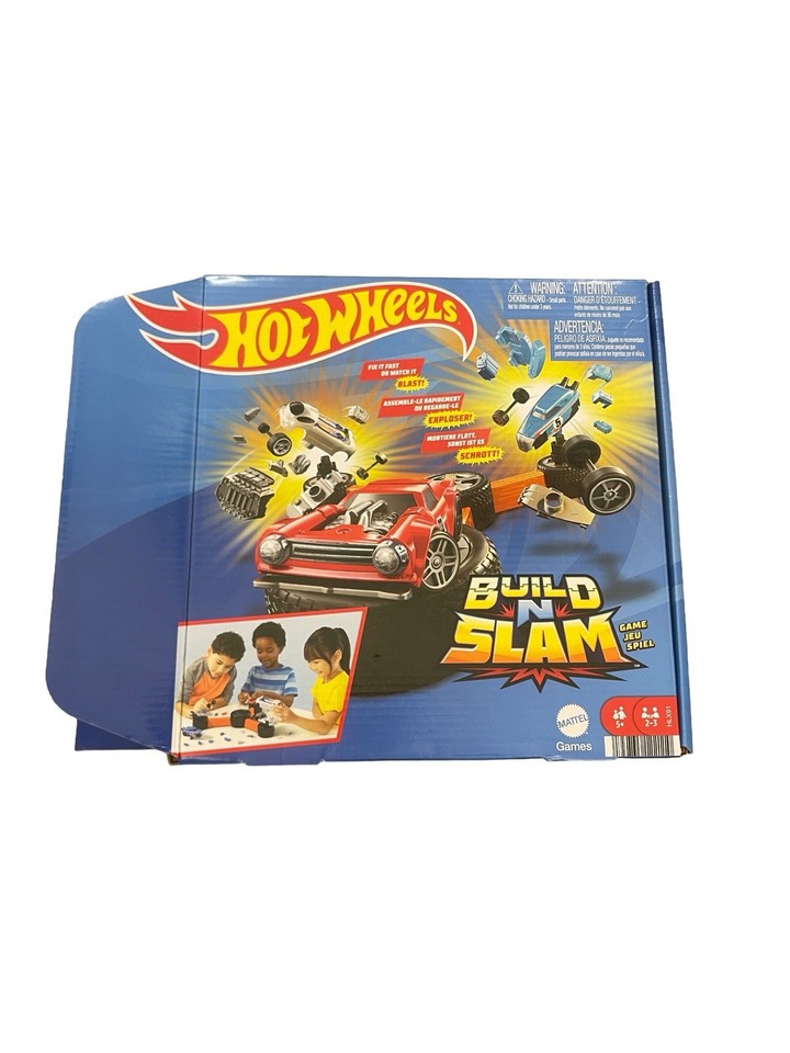 Hot Wheels Build N Slam Game Children’s Building Game Complete Set With ...