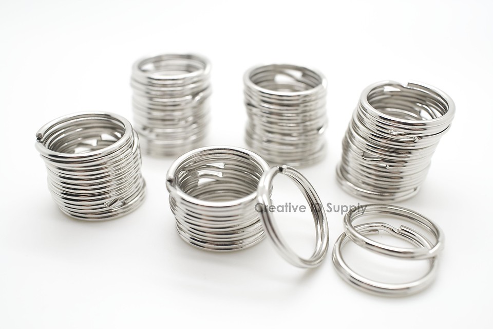 KEYCHAIN SPLIT KEY RING 3/4" 20mm HEAVY DUTY KEY RING LOT 50/100/250 ...