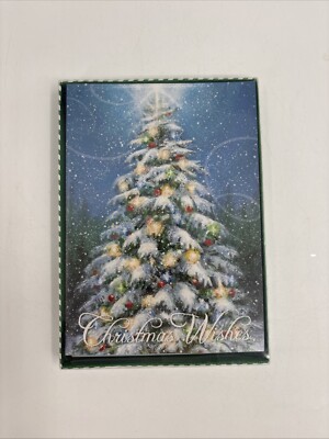 Christmas Cards Holiday Season's Greeting Deluxe BOX 12 w/ Envelopes ...