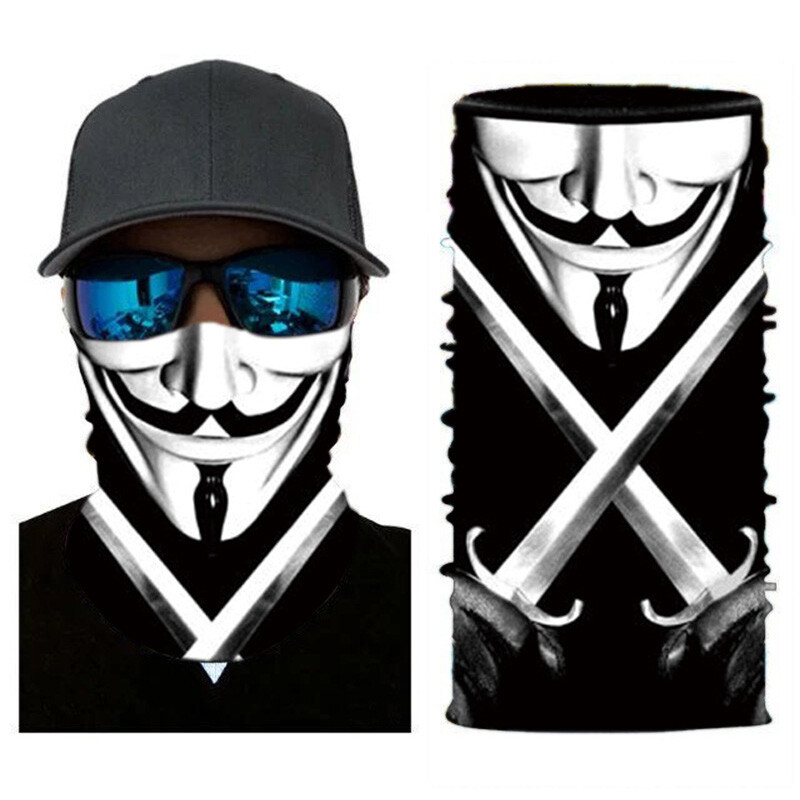 Face Mask Bandana Neck Gaiter Guy Faux Anonymous Neck Scarf USA Seller ...