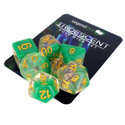 RPG Dice Set - Poly Dice Set - Iridescent Snowglobe - Dew | eBay UK