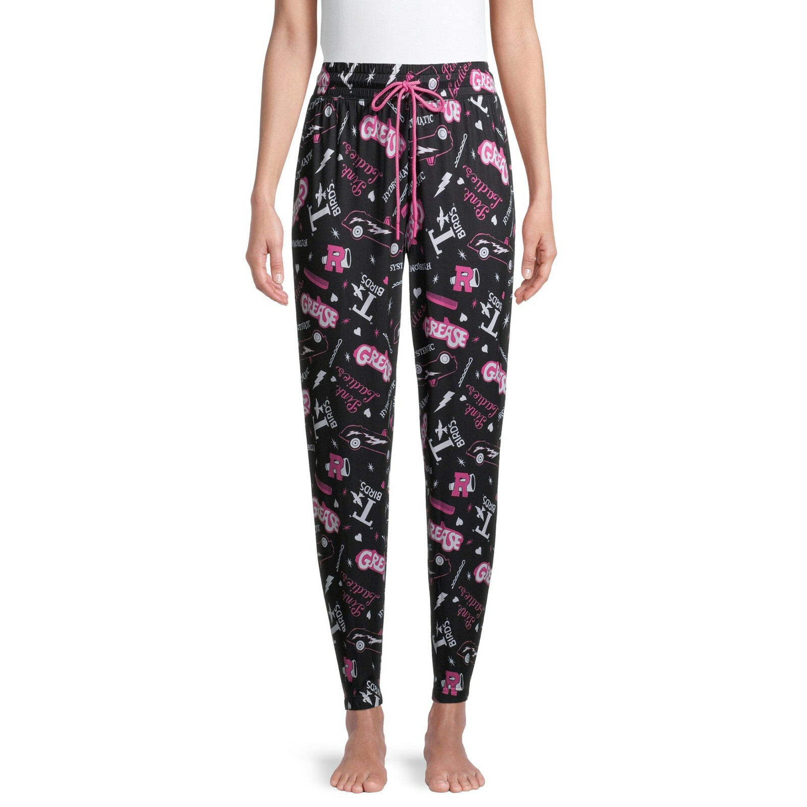 GREASE Womens Jogger Lounge Pants S-3X Lightweight Minky Fleece Movie ...