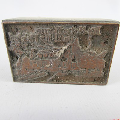 VTG Letterpress Printer Block Wood Copper Stamp Advertising Landscaping ...