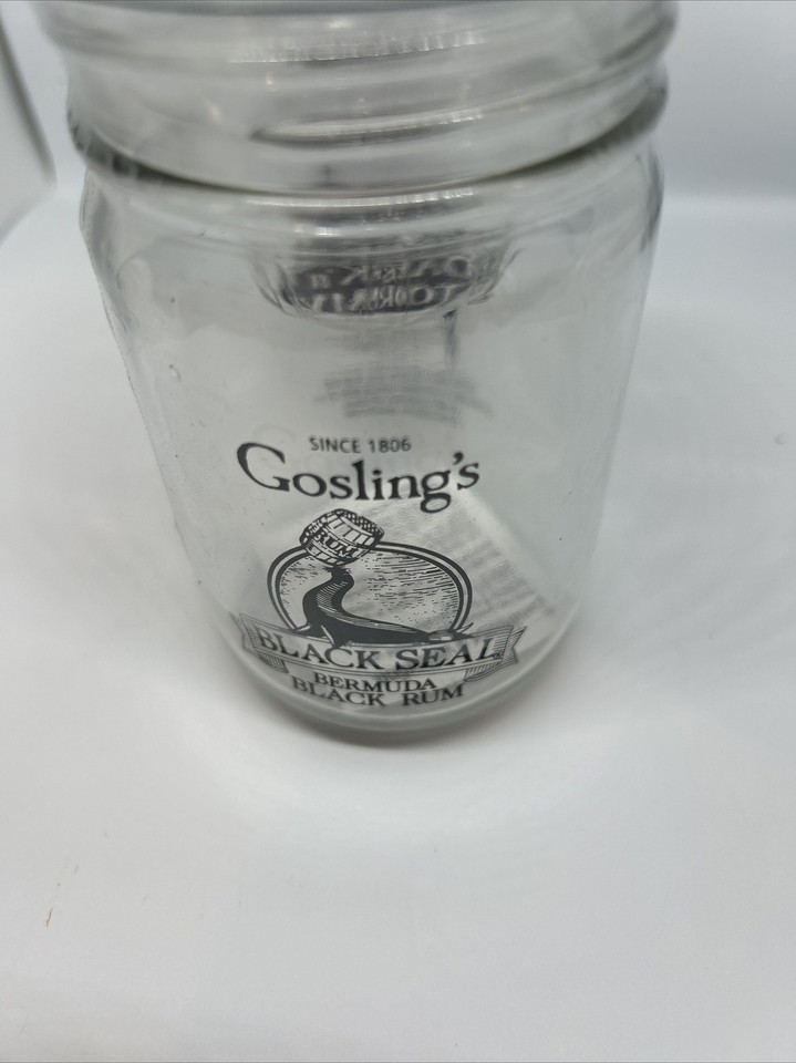 Gosling's Black Seal Bermuda Black Rum Pickilng Jar Glass Dark and ...