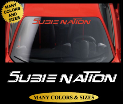 Subie Nation Windshield Banner sticker Decal Subiegang Fits Subaru Sti ...