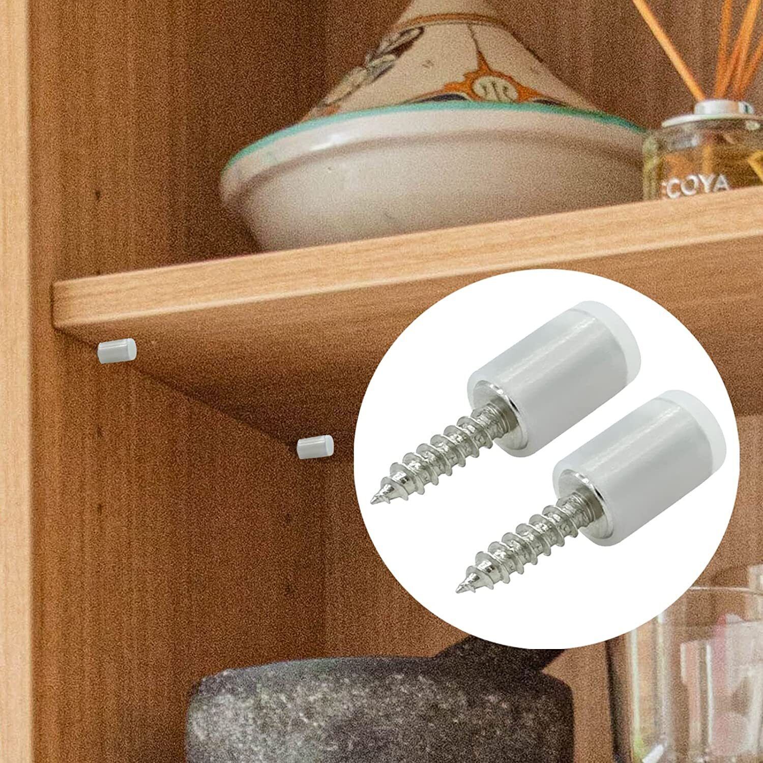 Self-Tapping Screws Cabinet Laminate Support Screws Pegs with Non-Slip ...