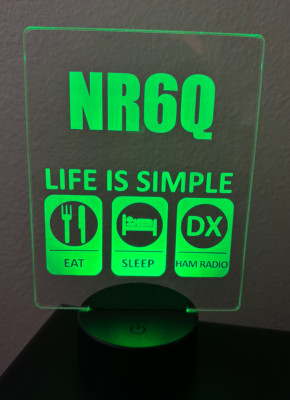 LED Desk Sign Ham Radio EAT SLEEP HAM RADIO | eBay