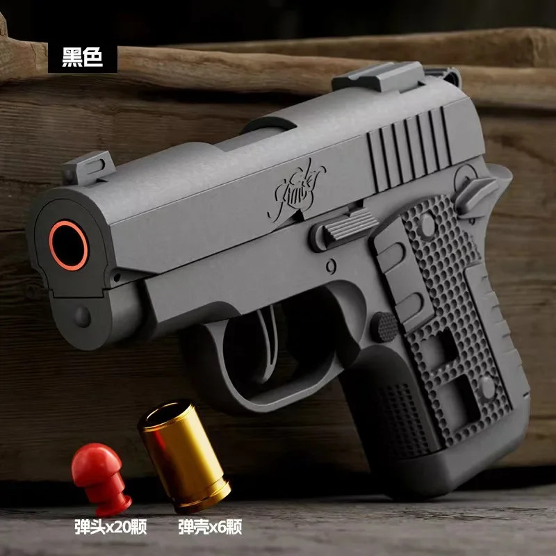 Mini 1911 Shell-Ejecting Toy Pistol — Continuous Soft Bullet Blaster ...