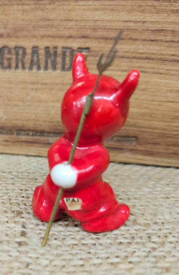 vtg. Japan Pixie Elf little RED DEVIL mid-century figurine | eBay