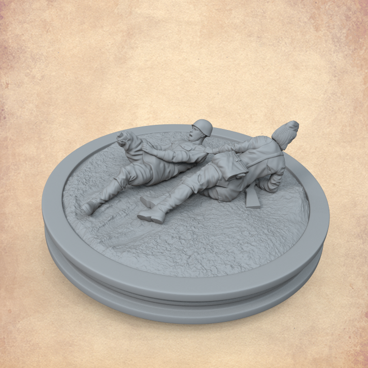 1/35 Resin Figure Soviet Soldier Medic and Soldier Unpainted ...