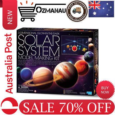 4M Solar System Mobile Kit Large Glow in The Dark Planetarium Model ...