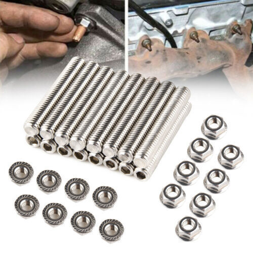 Stainless Steel Bolts Exhaust Manifold Header Stud Kit For Ford F150 4. ...