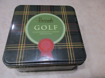 Harrods TARTAN Golf Accessories Set -Golf Ball - Marker - Pitch ...