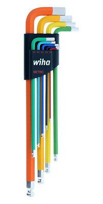 WIHA 66980 9 PIECE MAGIC RING SCREW HOLDING BALL END HEX KEY SET - NEW ...