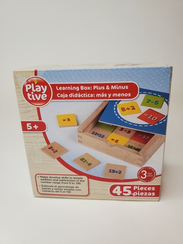 NEW PLAY TIVE Plus & Minus LEARNING BOX Educational math puzzle games ...