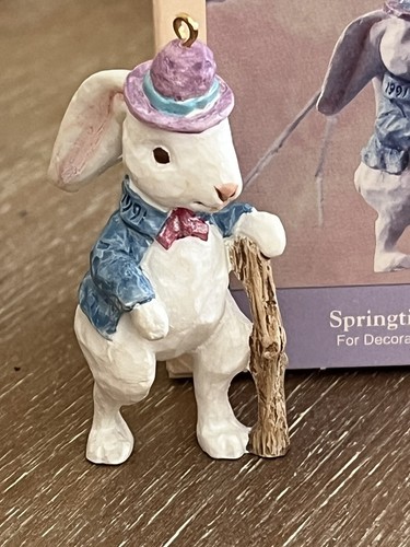 Hallmark "Springtime Stroll" Rabbit Easter Ornament 1991 | eBay