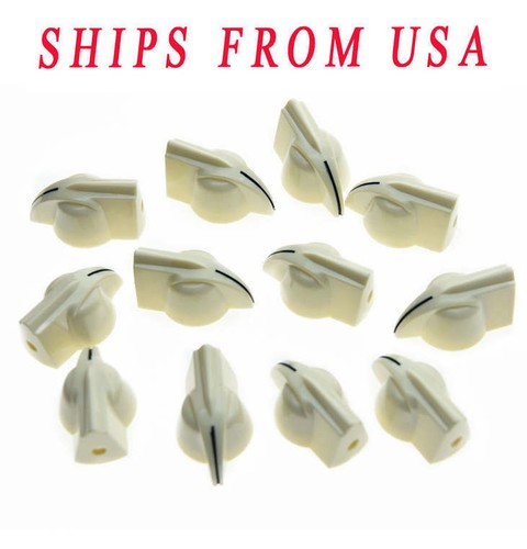 12pcs Ivory Vintage Guitar AMP Chicken Head / Effect pointer Knobs w ...