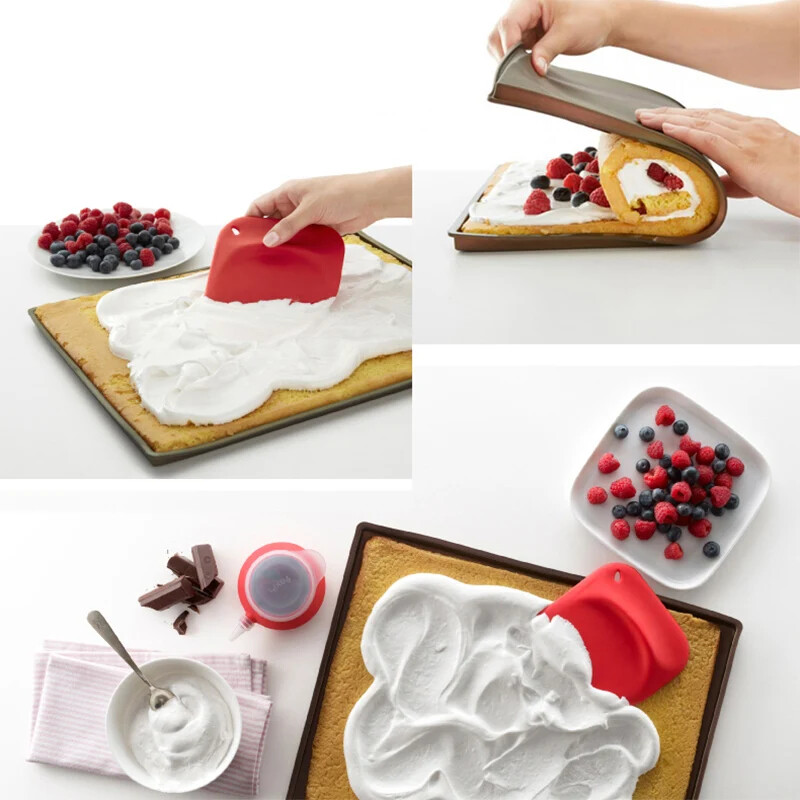 Silicone Baking Mat Cake Roll Mat Non-stick Baking Pastry Tool Roll Pad ...