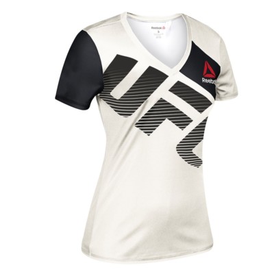 UFC Official Reebok Fight Kit (Chalk White/Black) Walkout Jersey Women ...