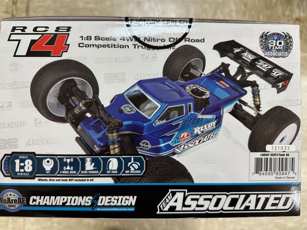 Team Associated RC8T4 Team 1/8 4WD Off-Road Nitro Truggy Kit ASC80947 ...