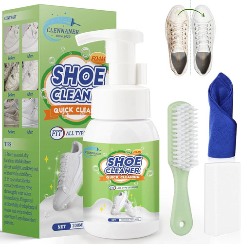 Shoe Cleaner, 6.76 Oz Sneaker Cleaner Removes Dirt and Stains, Shoe ...