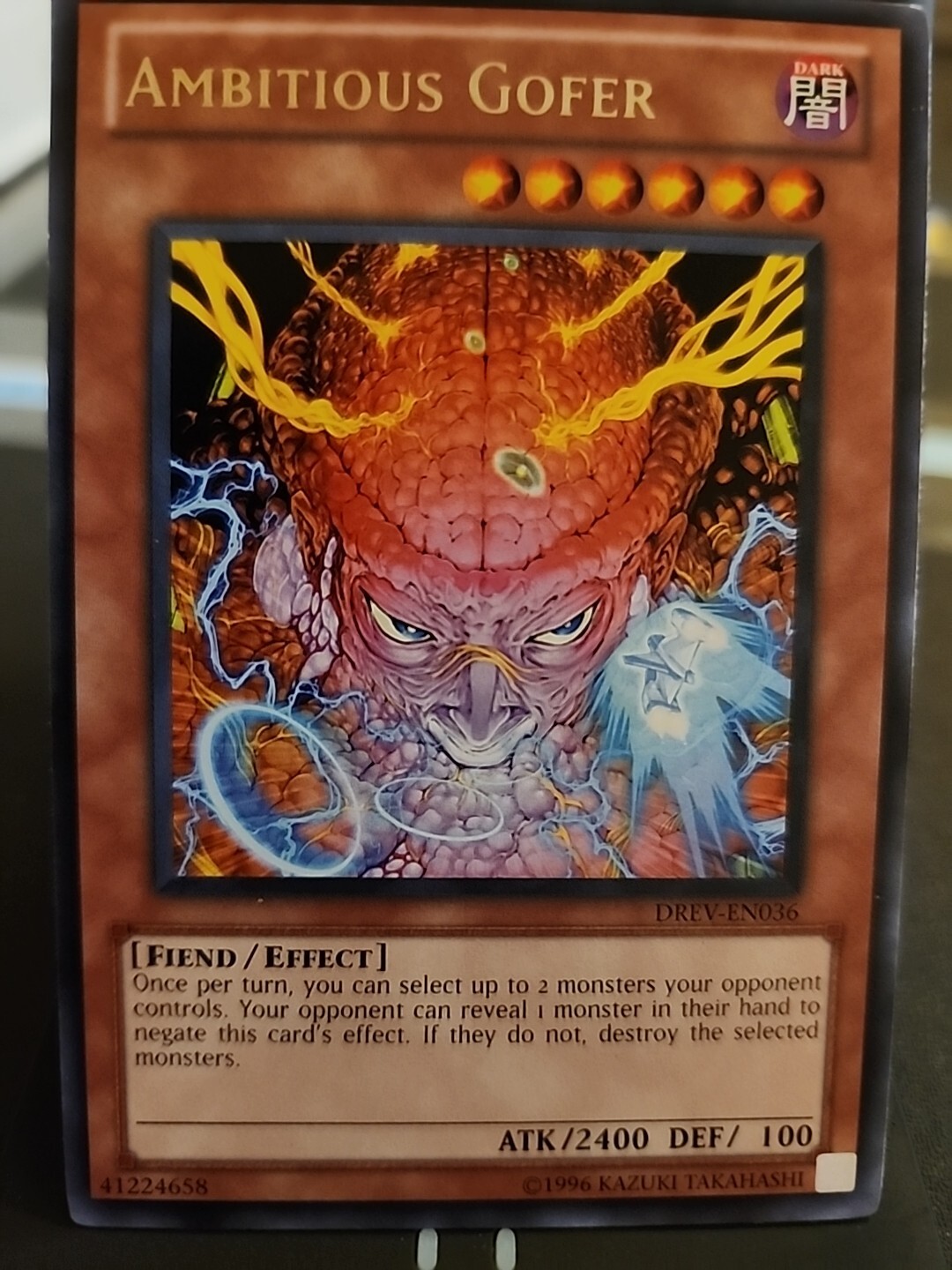 Ambitious Gofer - Rare Foil - Yugioh Dark Monster - Vintage | eBay