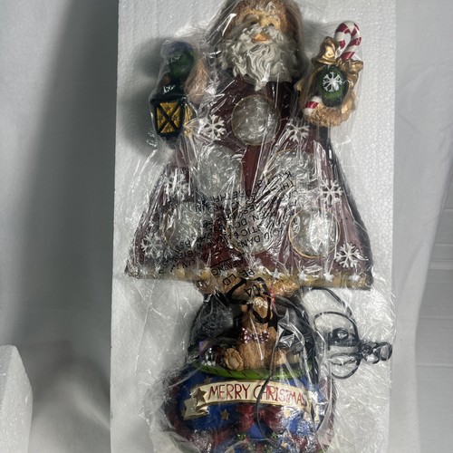 Vtg Fiber Optic Musical Santa Claus 17" NIB Decor Christmas Holiday | eBay