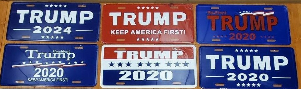 6 TAGS USA 45TH PRESIDENT TRUMP LICENSE PLATE COLLECTION RARE 2020 ...