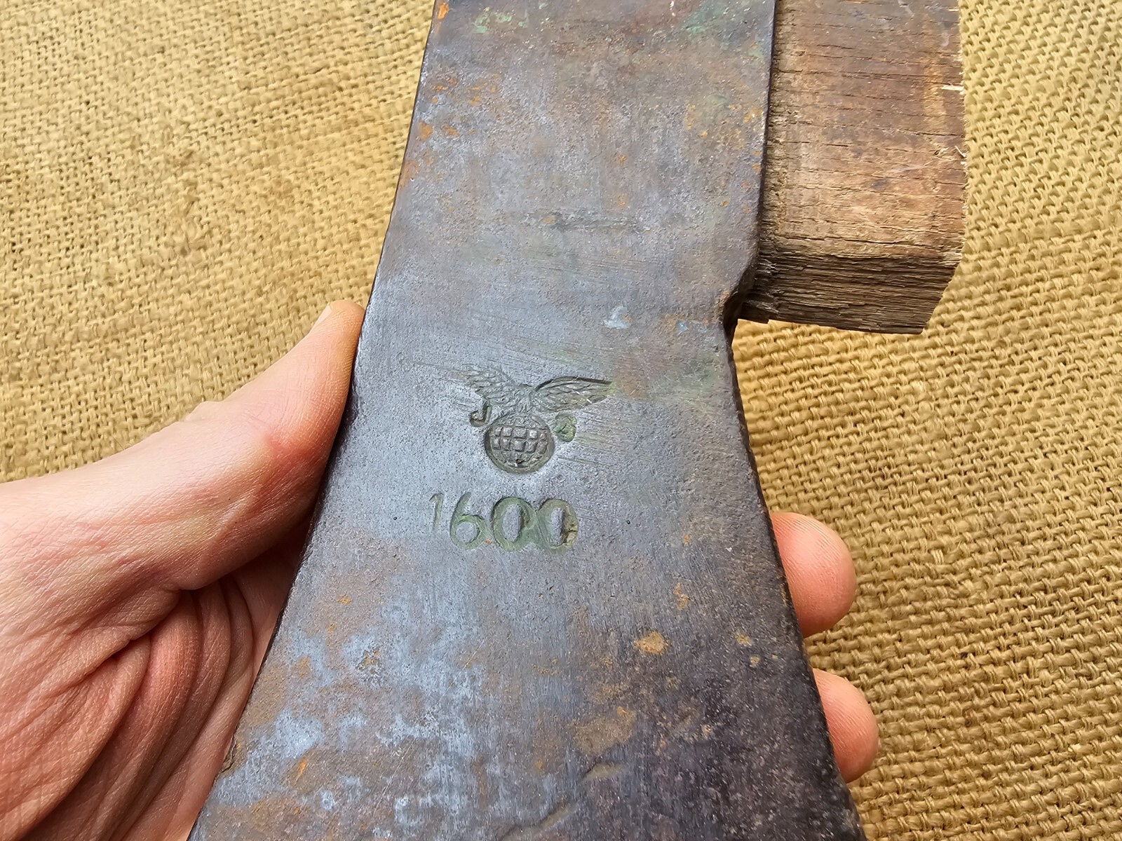 "ADLER" VINTAGE ANTIQUE GERMAN AXE HEAD SPLITTING HATCHET BUSHCRAFT ...