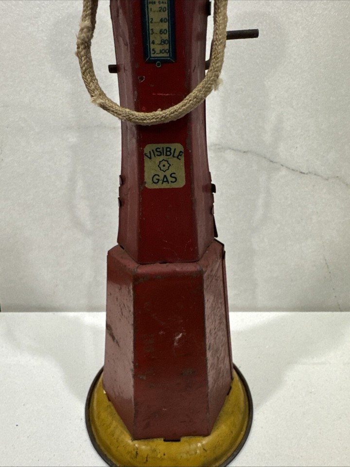 Very Rare Antique 1920'S Mohawk Toys Visible Gas Pump PlayGas Pump 10 1 ...