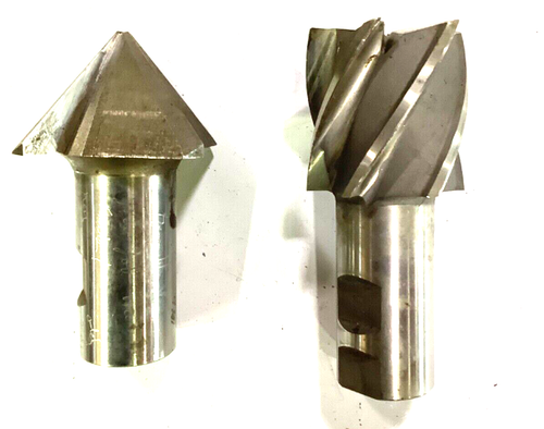 (d) Two large machinist cutters, end mill, conical | eBay