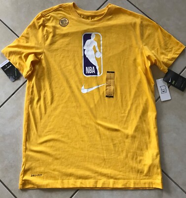 Nike Men sz L NBA Logo Dri-Fit Team 31 T-Shirt AT0515 729 Yellow Purple ...