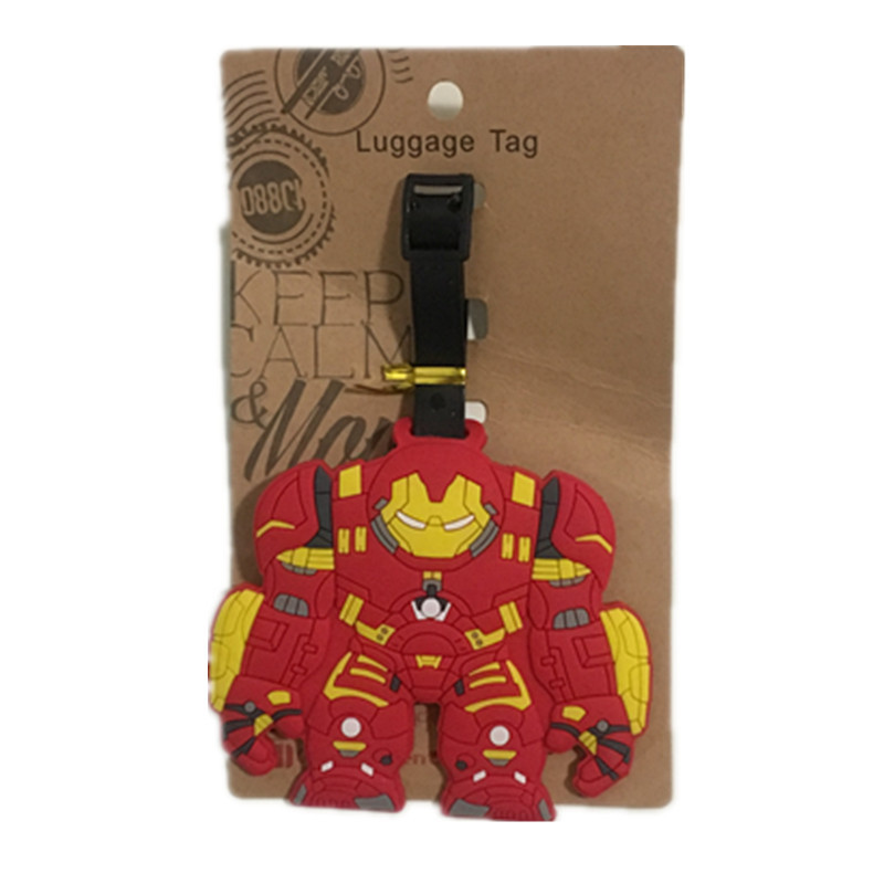 The Avengers Spiderman Captain America Hulk Thor Travel Luggage Tag KID ...