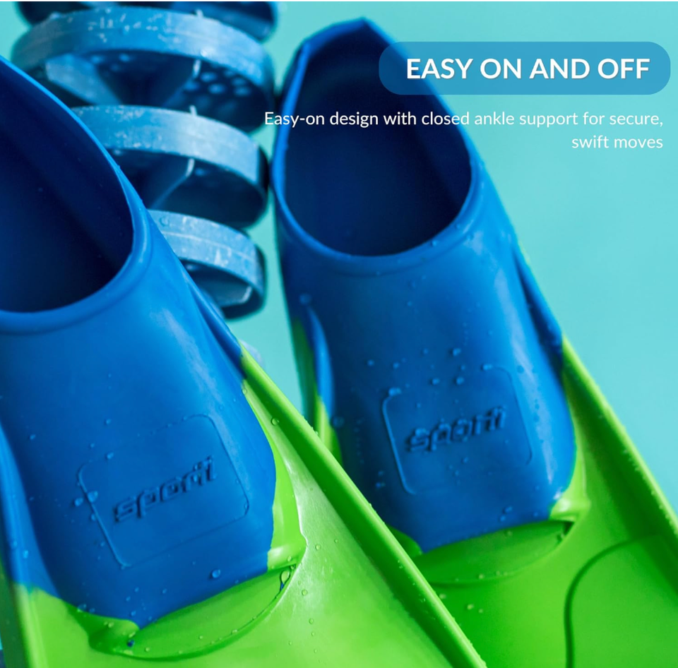 Adult-Kid Swim Fins for Pool Lap Swimming Floating Fins M 9-10 W 10-11 ...