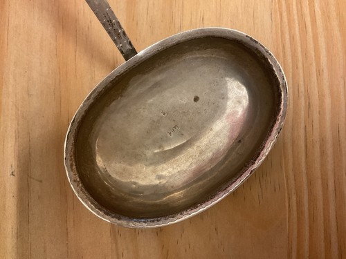 ANTIQUE TODDY LADLE STERLING SILVER Twisted Wood Handle | eBay