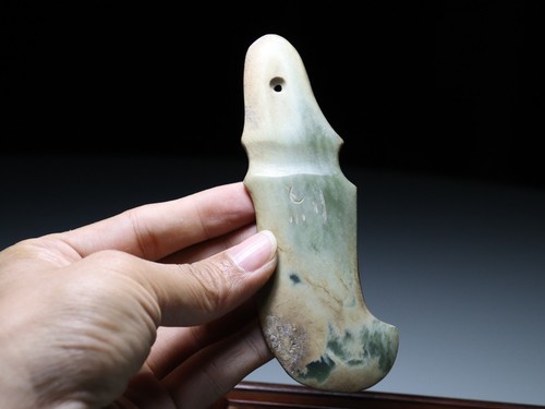 True Folk Ancient Hongshan Culture Old Jade Stone Knife Yu Bi Pei ...