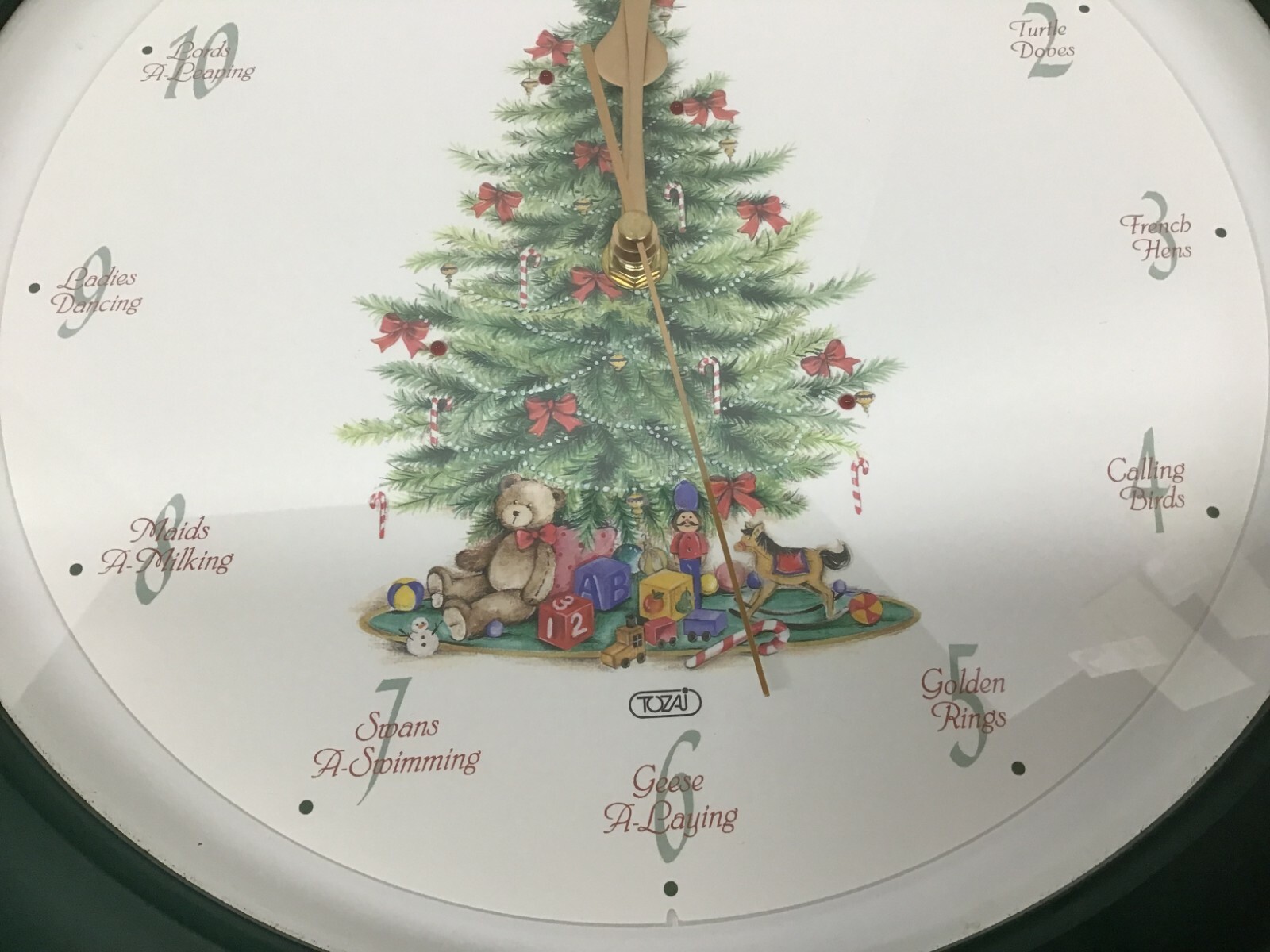 Tozaj 12 Days of Christmas Musical Singing Lighted 13 inch Wall Clock ...