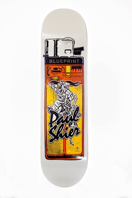 BLUEPRINT skateboards deck 8.25” RARE quality Paul Shier Strike a Light ...