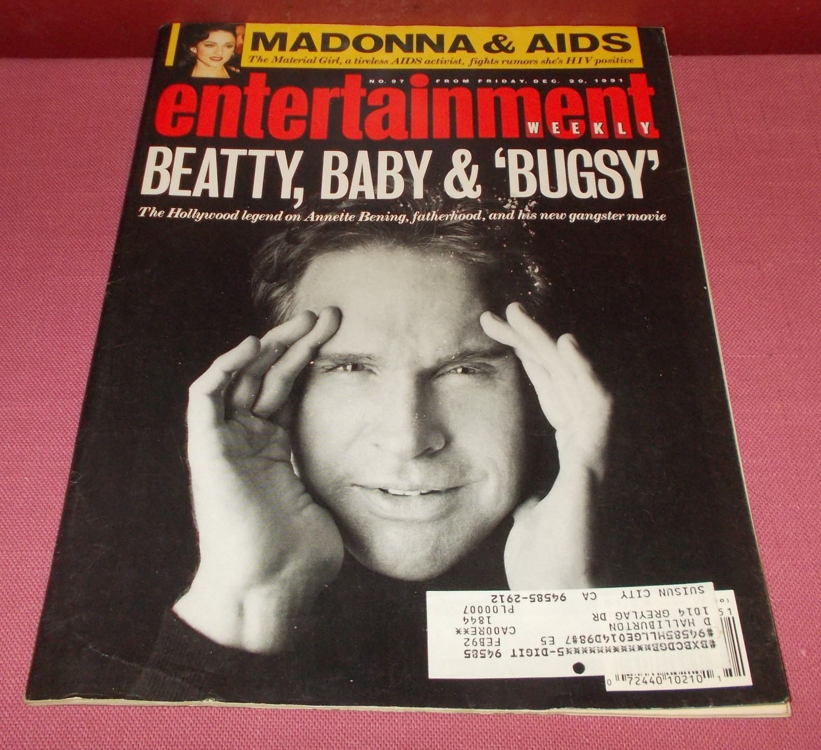 December 20 1991 ENTERTAINMENT WEEKLY MAGAZINE Beatty Baby & Bugsy ...