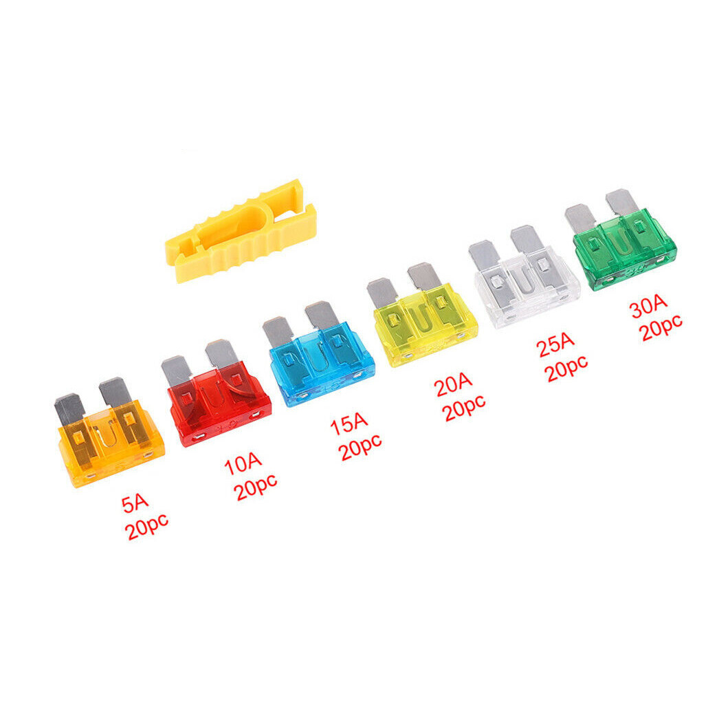 Standard Blade Fuses Assorted ATO Box Set Removal Puller Tool 5-30A Amp ...