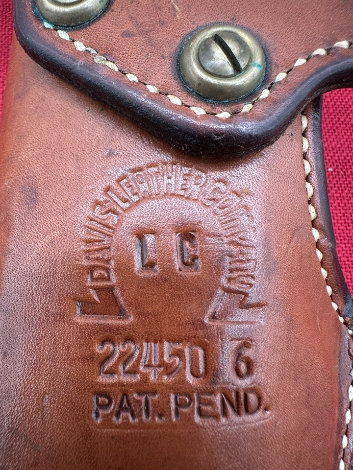 Vintage Davis Leather Company Competition Leather Holster 22450 6 Heavy Duty | eBay