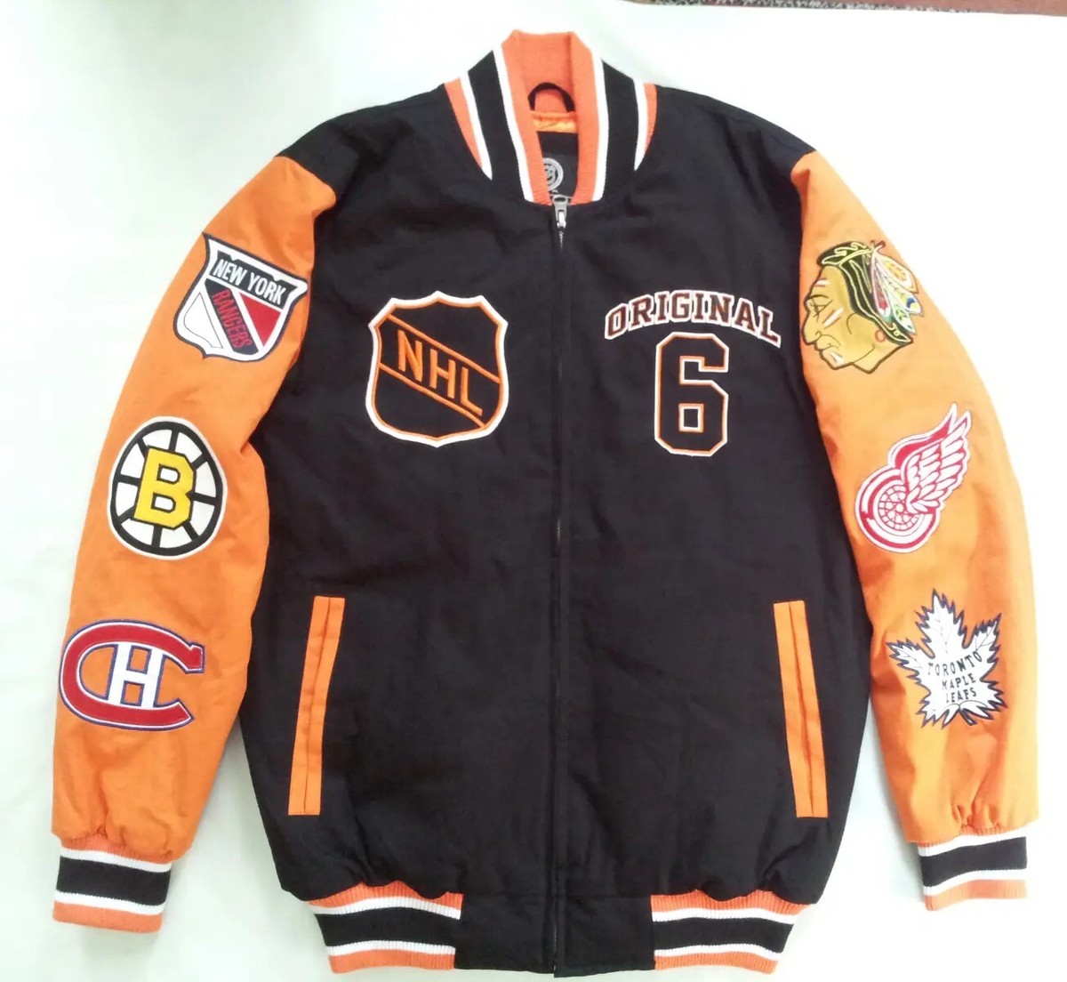 RARE Glll SPORTS BY CARL BANKS NHL ORIGINAL 6 FULL ZIPP RARE Glll SPORTS BY CARL BANKS NHL ORIGINAL 6 FULL ZIPP