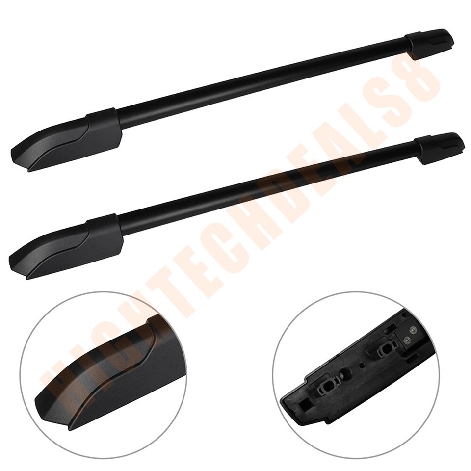 4Pcs Roof Rack Side Rail + Cross Bar for 2009-2015 Honda Pilot Black ...