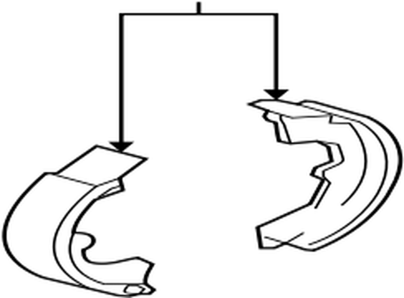 04495-52040 Toyota Shoe kit, rear brake 0449552040, New Genuine OEM ...