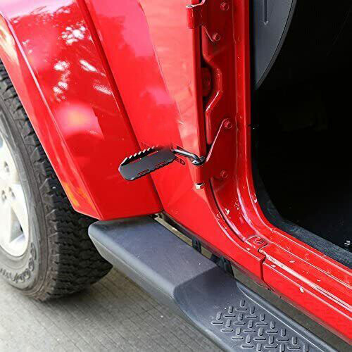 2X Exterior Door Hinge Front Foot Peg Rest Pedal for Jeep Wrangler JK ...